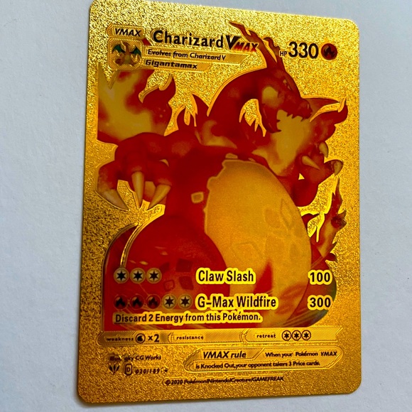 Pokemon | Toys | Pokmon Charizard Gold Foil Card | Poshmark